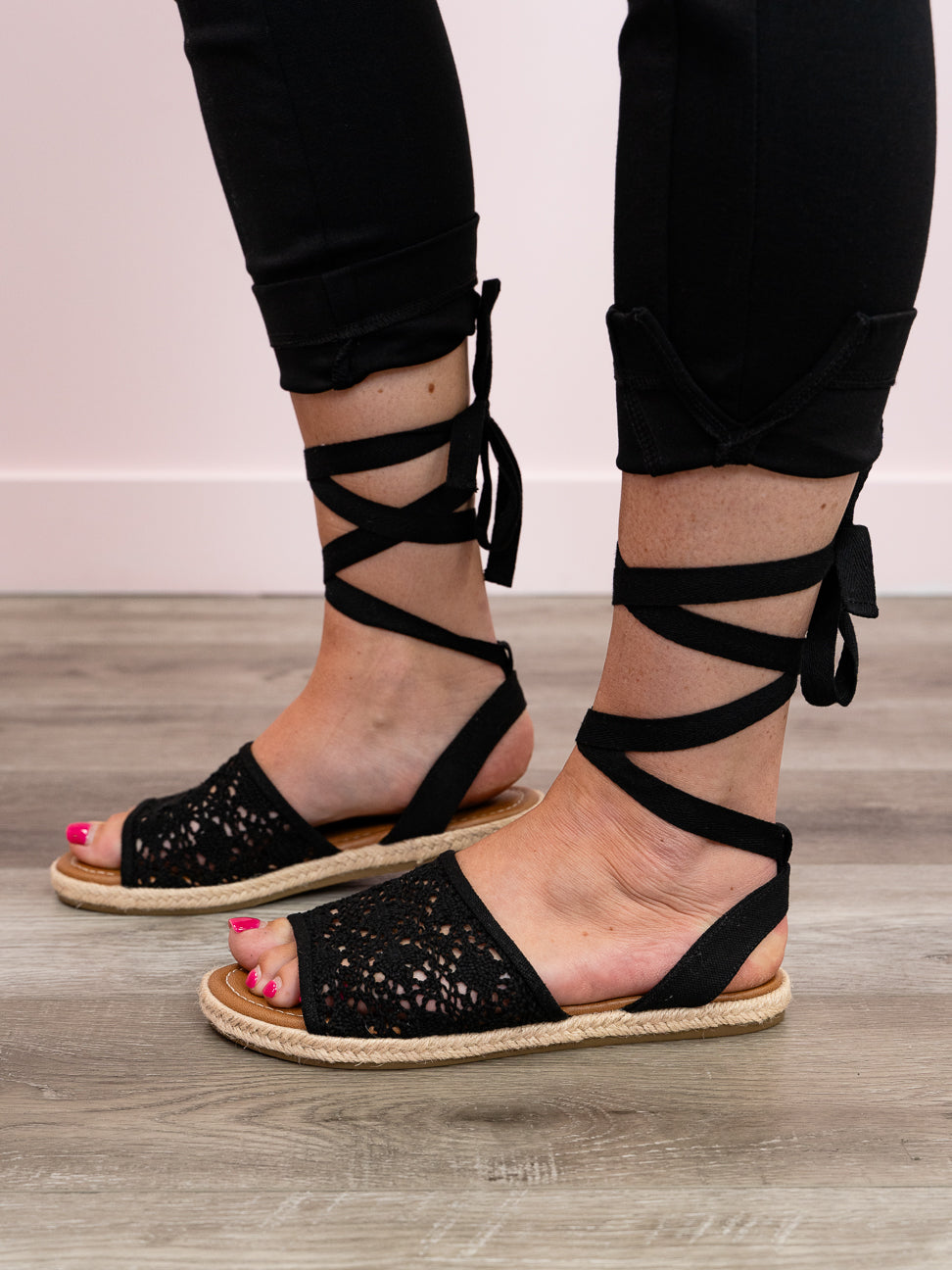 *FINAL SALE* Renata Sandals | Black – Lavender & Lace Boutique