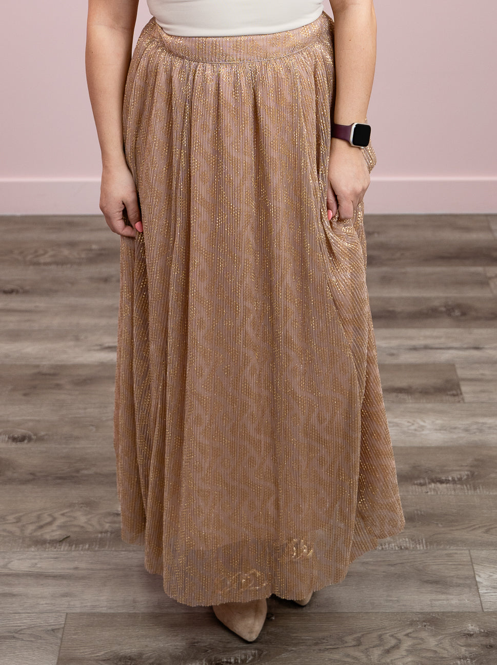 *WAREHOUSE FIND* Nora Day to Night Skirt | Champagne (S, M, L ...